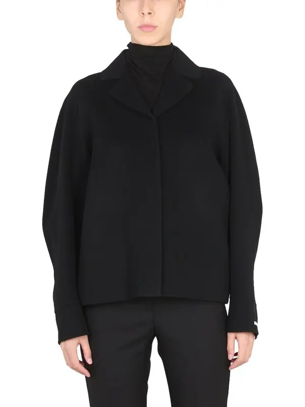 Max Mara Double-breasted Pure-wool Cropped Coat - Black