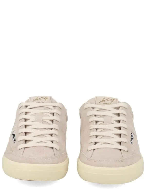 AUTRY Suede Low-top Lace-up Sneakers - Grey