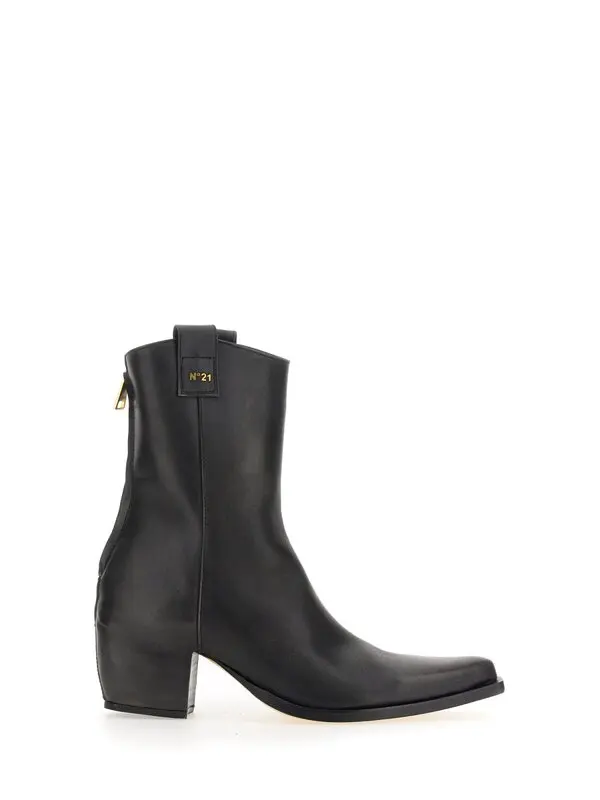 N°21 Leather Ankle Boots With Zip