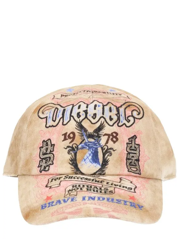 DIESEL® Graphic Baseball Cap - Beige