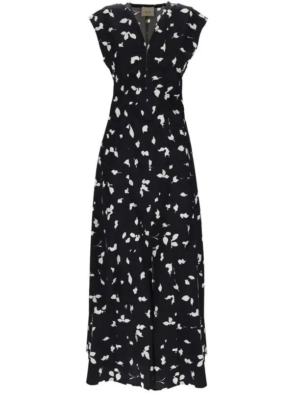 ALYSI Ruched Print Dress