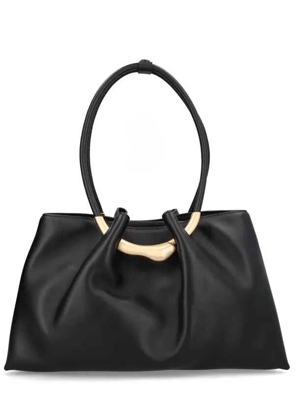 Cult Gaia Asa Satchel With Hoop Handle - Black