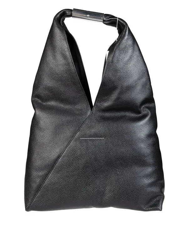 MAISON MARGIELA Mini Handbag With Refined Metallic Accents - Nero