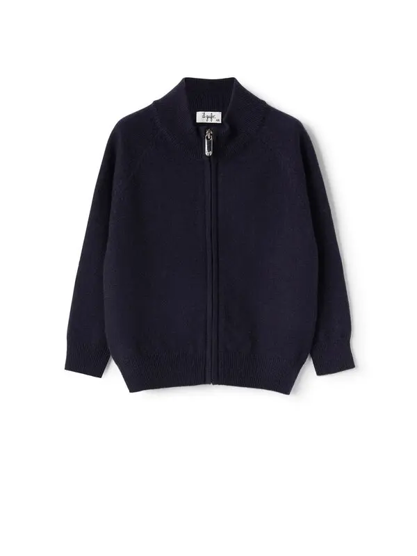 IL GUFO Cashmere Zip-up Sweater - Black