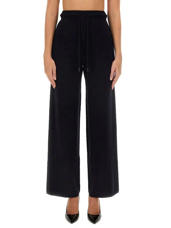 Max Mara Wool And Cashmere-blend Wide-leg Track Pants