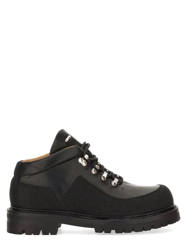 Our Legacy Quest Boot Tensile Cattle Hide Lace Up Boots - Black