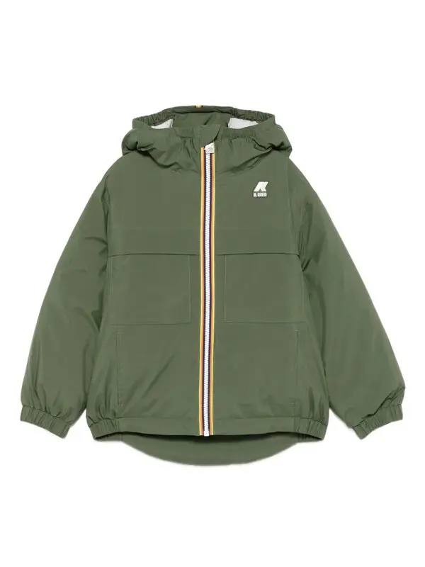 IL GUFO Mini Front Zip Jacket With Snap-button Pockets And Hood