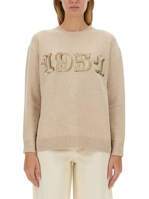 Max Mara Embroidered Wool And Cashmere Blend Sweater