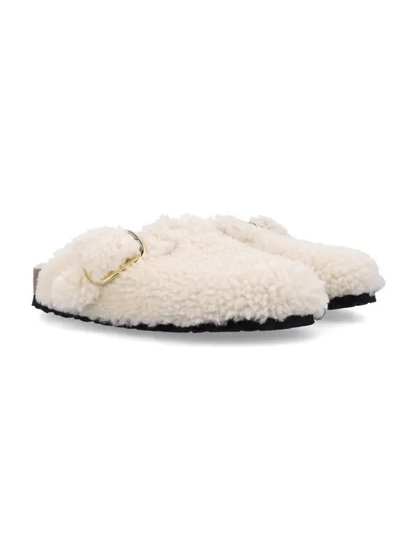 BIRKENSTOCK Boston Leather Big Buckle Slip-on For - Egg Shell
