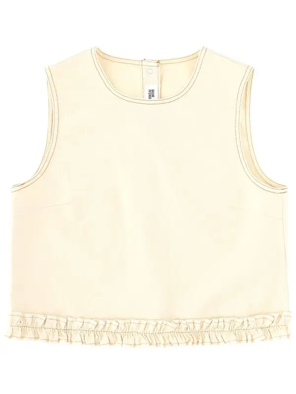 Baum Und Pferdgarten Lightweight Organic Cotton Top With Ruffle Hem