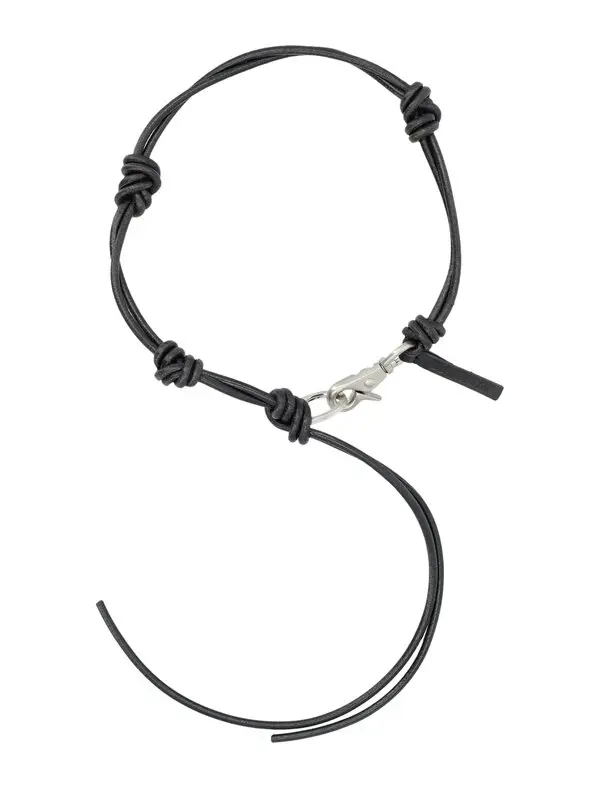 Our Legacy Chunky Cord Necklace With Detachable Keychain - Black