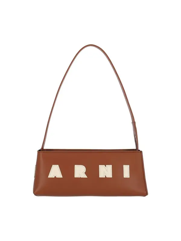 Marni Leather Museo Baguette Bag - Brown