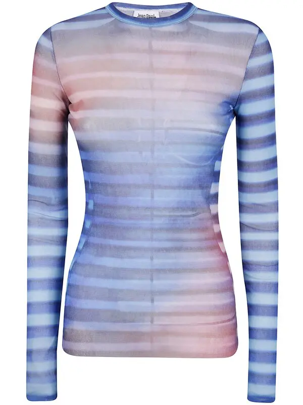 JEAN PAUL GAULTIER Printed Mesh Top - Multicolour
