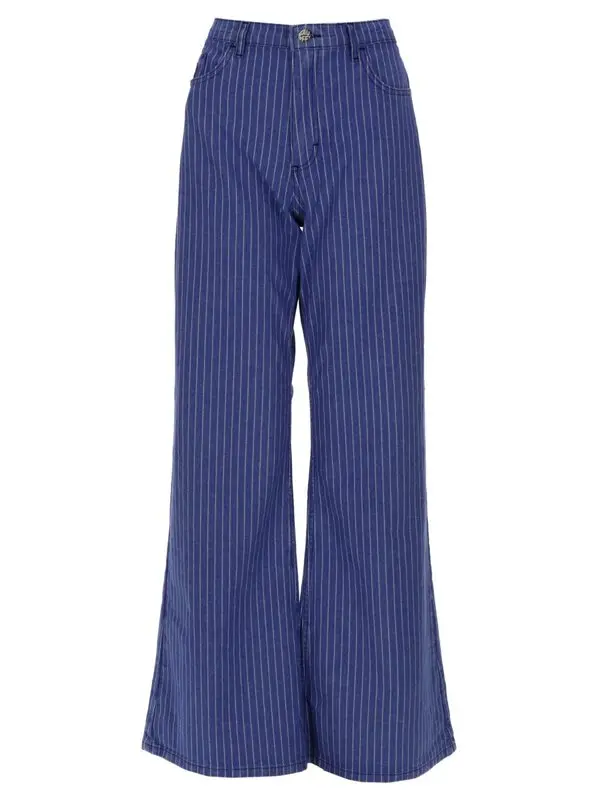 Baum Und Pferdgarten Pinstriped Wide Leg Jeans - Blue