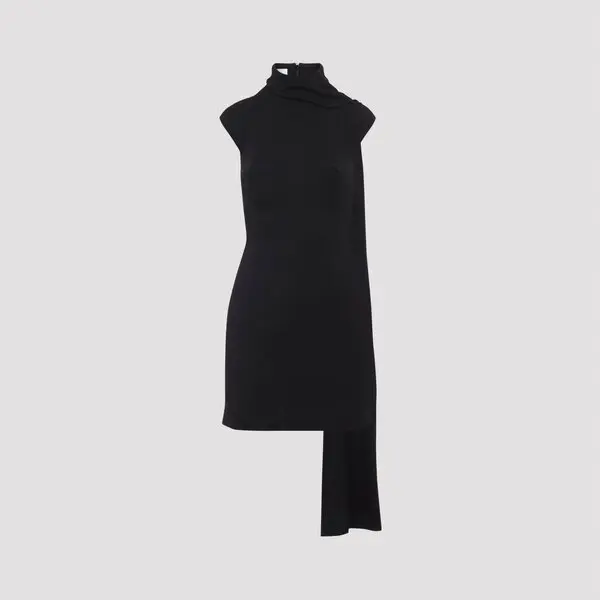 JEAN PAUL GAULTIER High Neck Mini Dress With Draped Detail