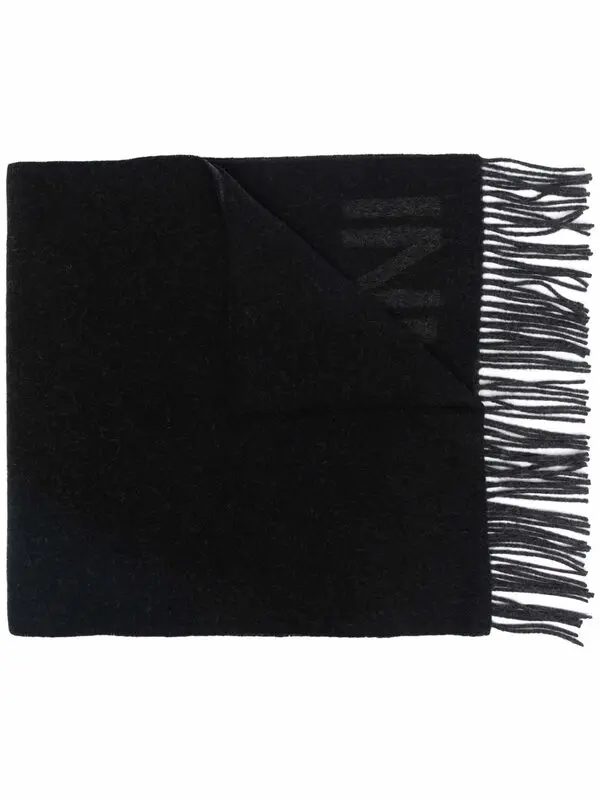 GANNI Logo Scarf Fashion - Black
