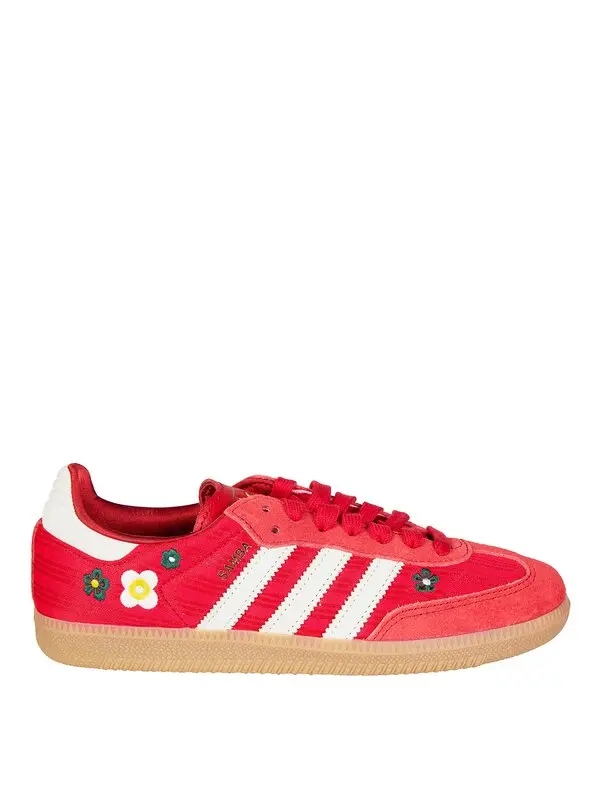 Adidas Samba Sneakers With Floral Embellishment - Rosso