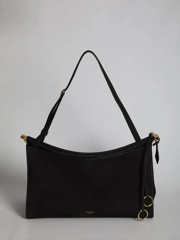 Alaïa Le Click Pocket 35 Bag In Nubuck - Noir