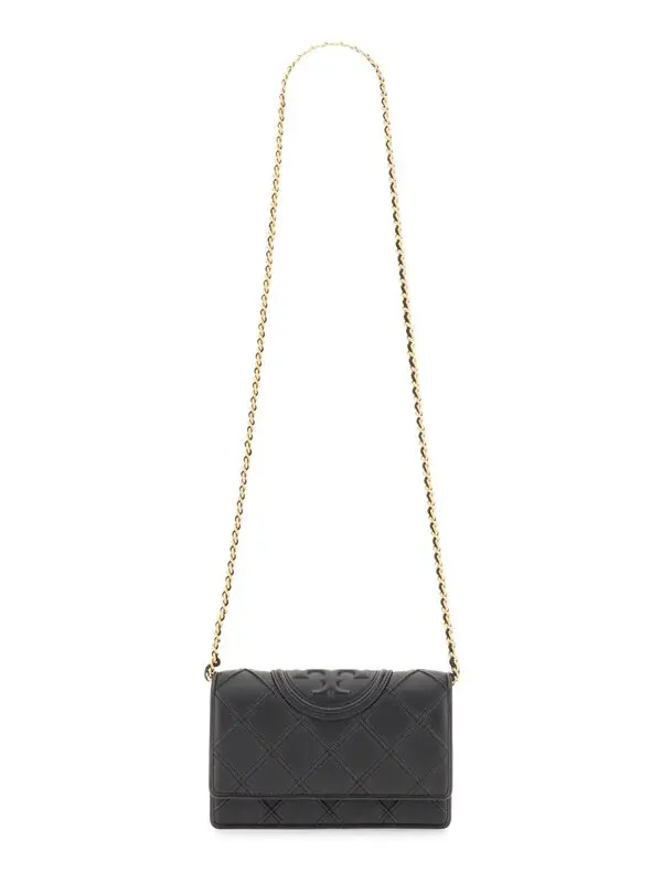 Tory Burch Fleming Soft Chain Wallet - Black