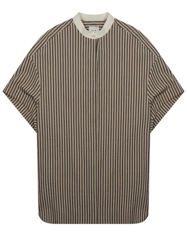 ALYSI Ss26 Striped Shirt Dress