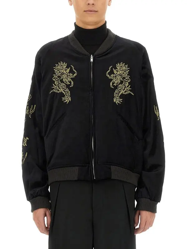 SASQUATCHFABRIX Embroidered Dragon Bomber Jacket