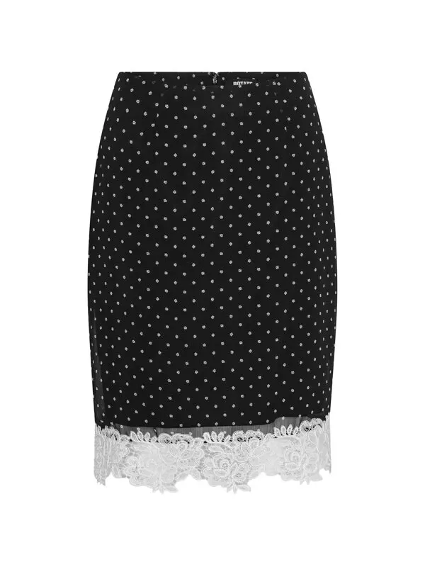 ROTATE BY BIRGER CHRISTENSEN Pencil Skirt With Lace Trim