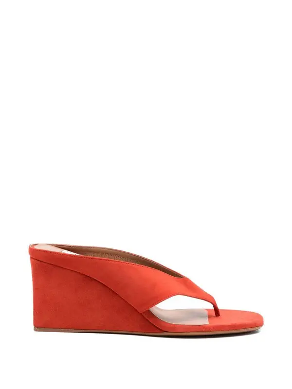 Alaïa Wedge Tongs 75 Sandals - Orangbrule