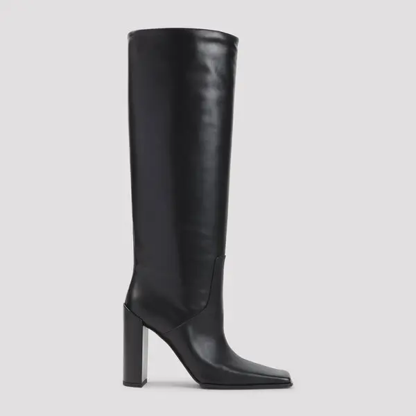 AZZEDINE ALAIA Square Knee Boots In Calfskin
