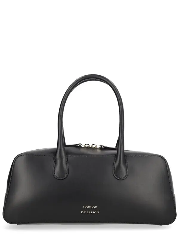 Loulou De Saison Seth Calf Leather Rectangular Handbag - Black