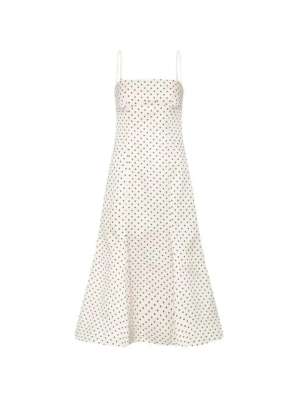 ROTATE BY BIRGER CHRISTENSEN Mini Dress With Square Neck And Adjustable Straps - Bianco