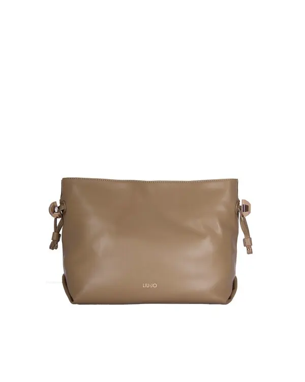Liu Jo Faux Leather Shoulder Bag - Mud