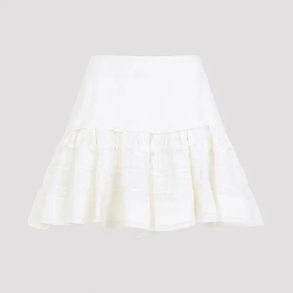 Alaïa Wool Crinoline Knit Ruffle Mini Skirt