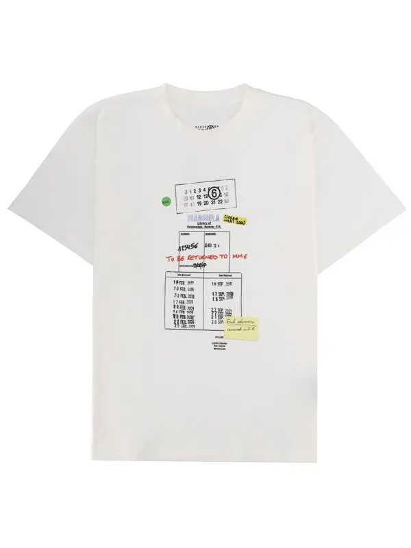 MAISON MARGIELA Graphic T-shirt With Stamp Design For - White