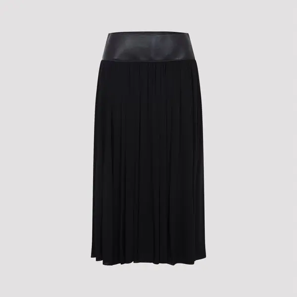 Alaïa Belted Pleated Skirt