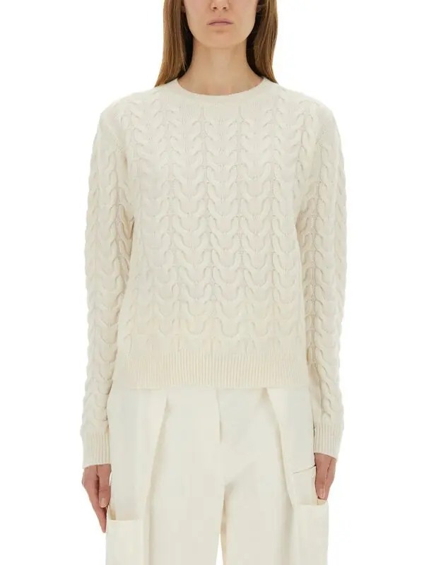 Max Mara Aramis Cable-knit Cashmere Sweater - Ivory