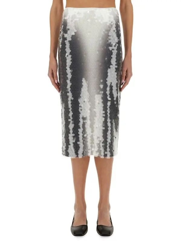 Sportmax Sequined Pencil Skirt - Black