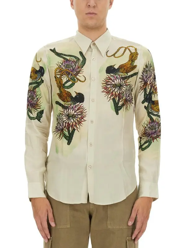 Dries Van Noten Printed Shirt - Powder