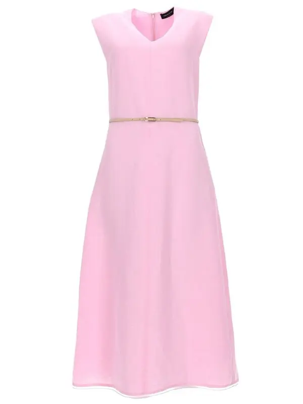 Fabiana Filippi Midi Dress In Viscose And Linen Blend
