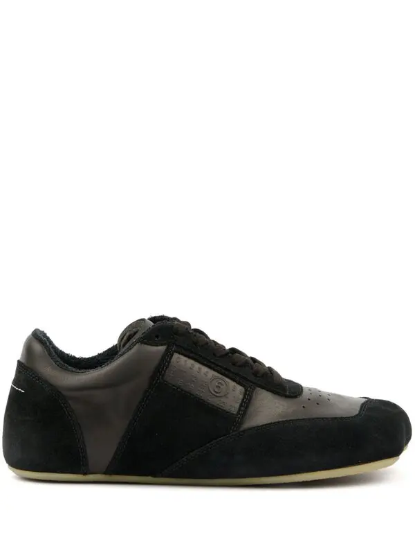 MAISON MARGIELA Calf Leather Slim Sneakers - Black