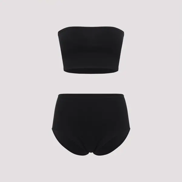 AZZEDINE ALAIA Second-skin Knit Lingerie Set - Black