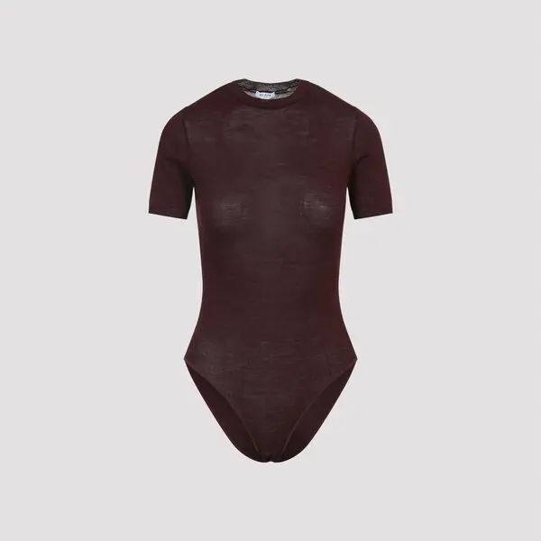 AZZEDINE ALAIA Wool-silk Blend Bodysuit - Red