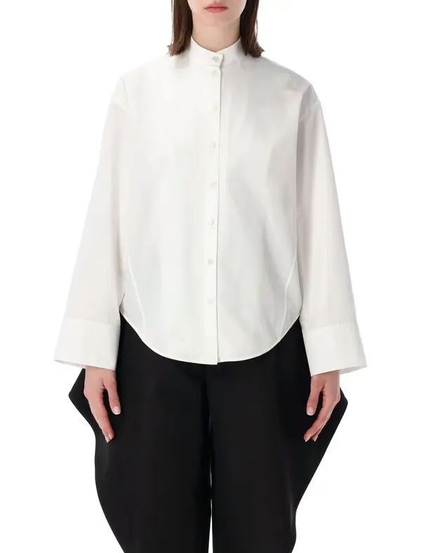 Alaïa Layer Cotton Poplin Shirt - White