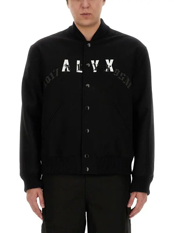 1017 Alyx 9sm Leather-logo Bomber Jacket
