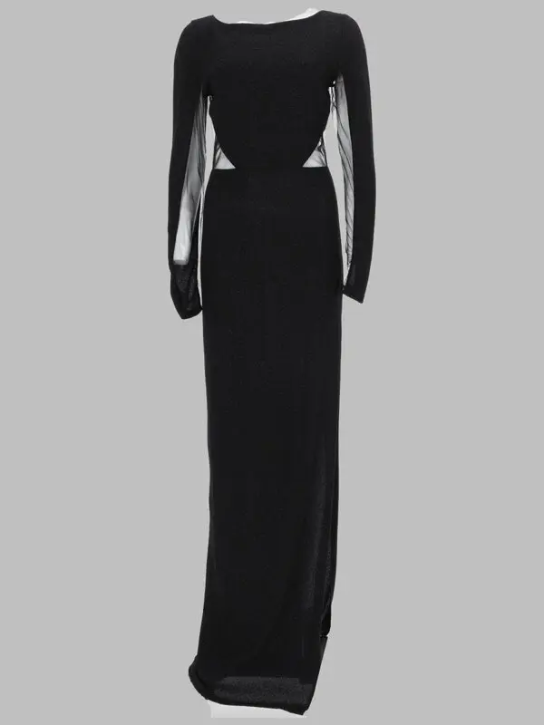 JOSHE Elegant Maxi Dress With Sheer Panel Details