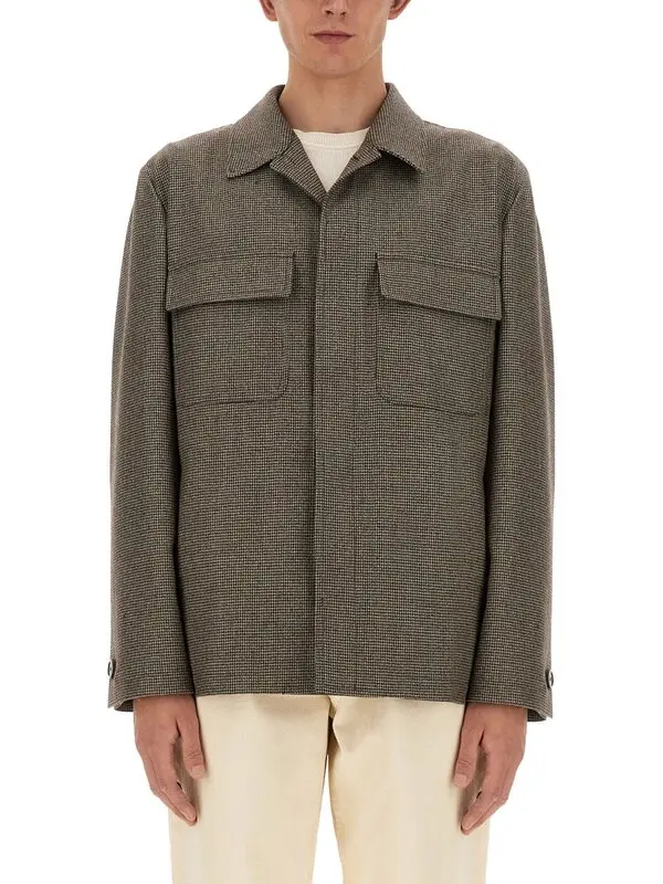 LARDINI Wool And Cashmere Blend Shirt Jacket