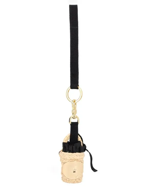 PATOU Raffia Bucket Bag Charm - Beige