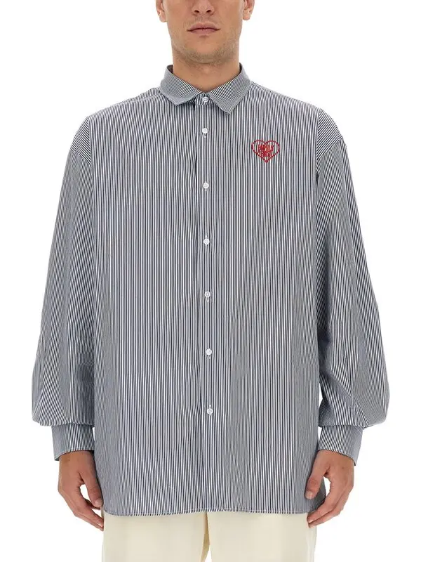 FAMILY FIRST Oversized Logo Shirt - Blue