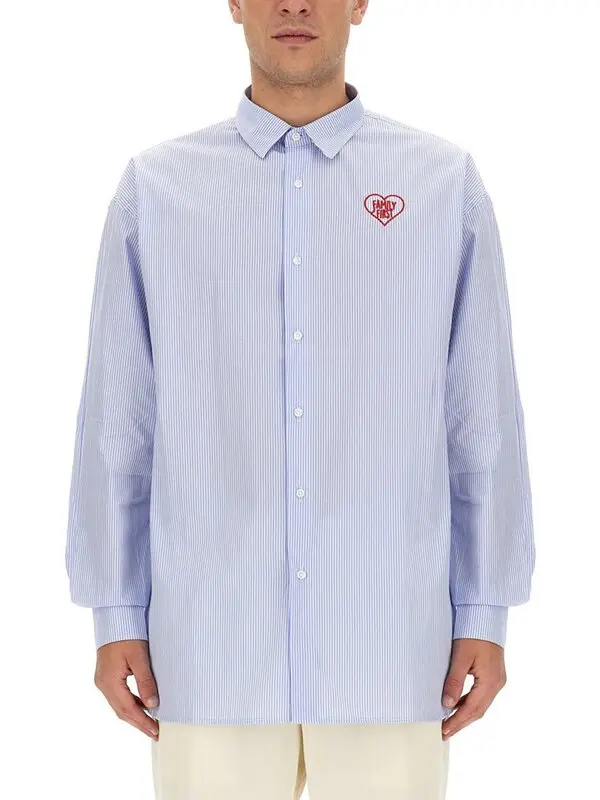 FAMILY FIRST Oversized Shirt - Azure