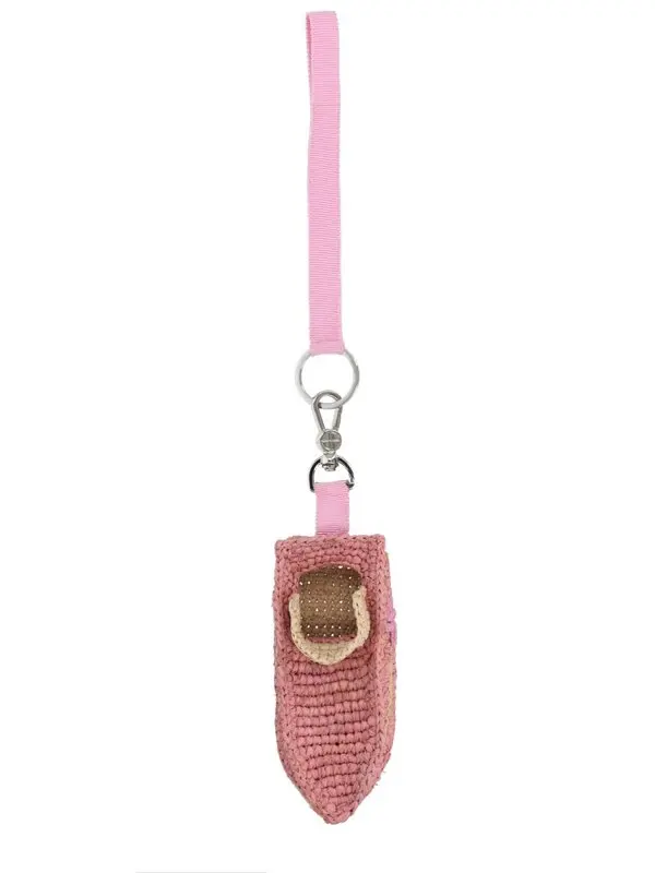 PATOU Crocheted Mini Key Holder - Pink