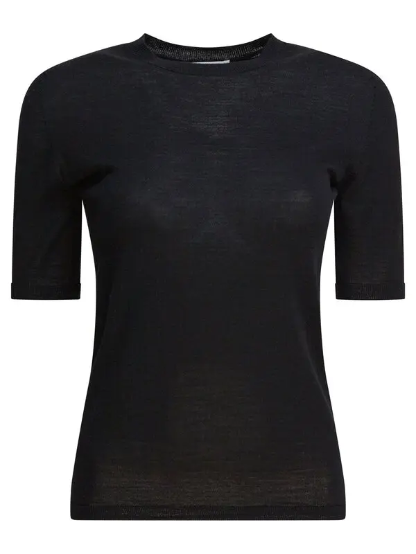 Max Mara Slim Fit Basic Wool Sweater - Black